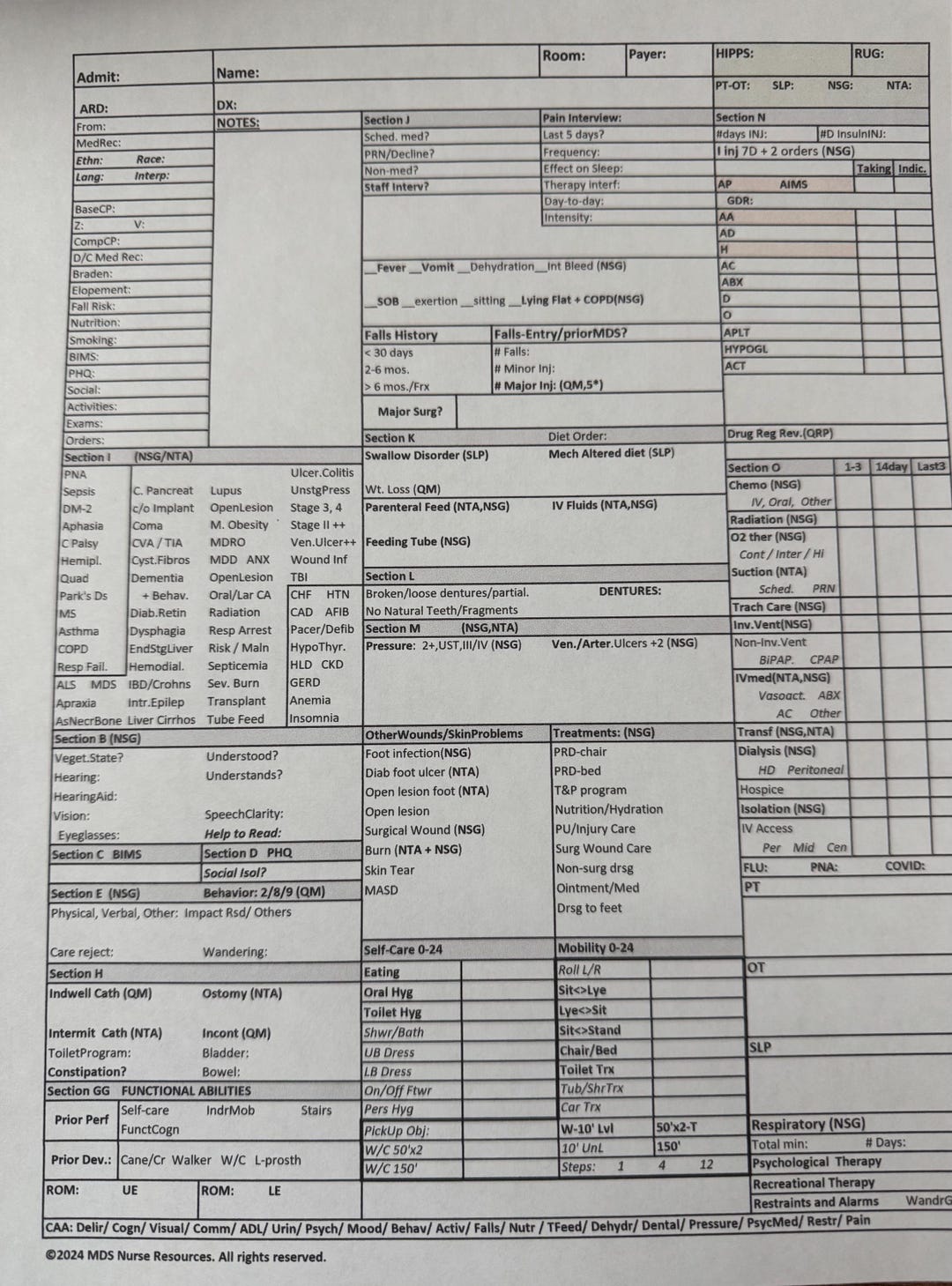 FY26_MDS PDPM Worksheet Combo With Projection_caa_10.1.25 - Etsy