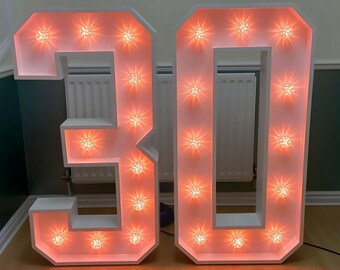 18 Light up Numbers - Etsy UK
