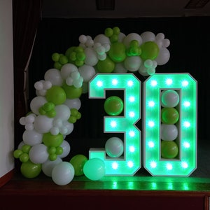Large Light up Numbers - Etsy