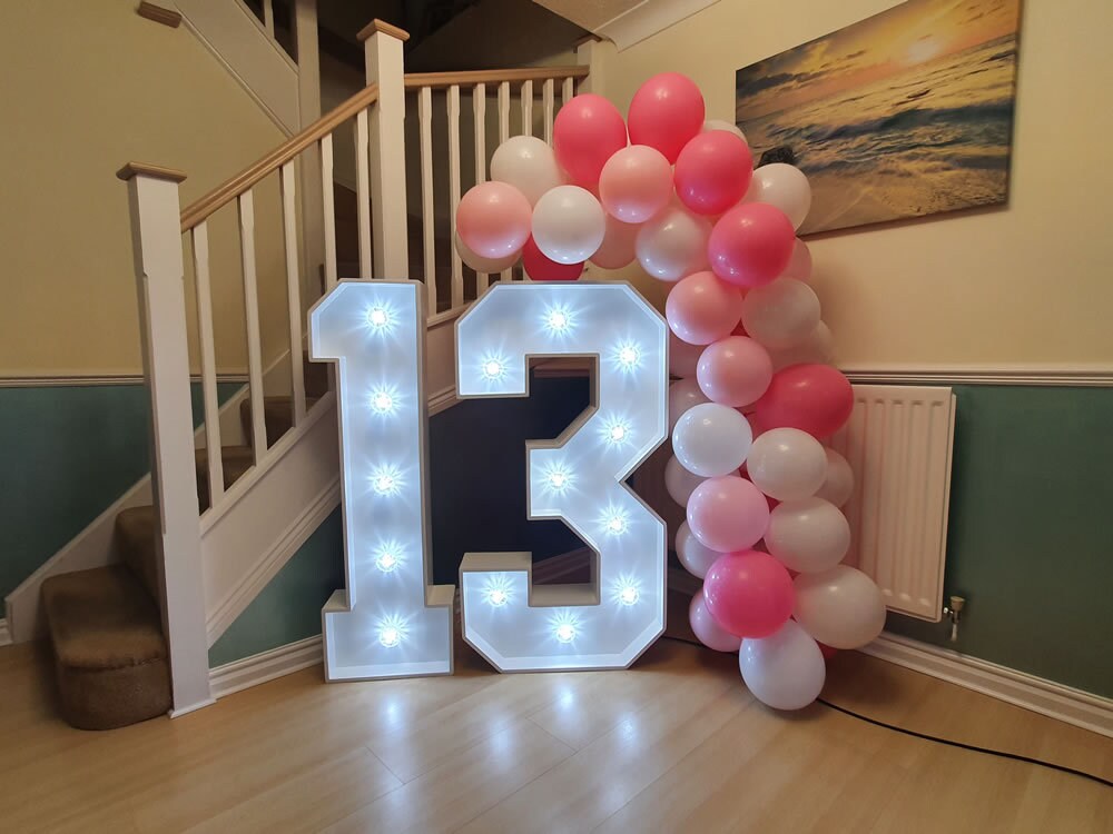 Birthday Party Ideas Giant Light up Numbers West Midlands | Etsy UK