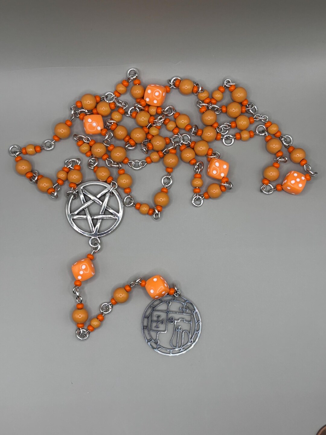 Glasya-labolas’s Sigil Orange Dice Rosary - Etsy