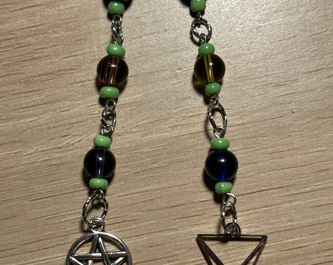 Green and Multi Colored Glass Bead Satan’s Sigil Pocket Rosary - Etsy