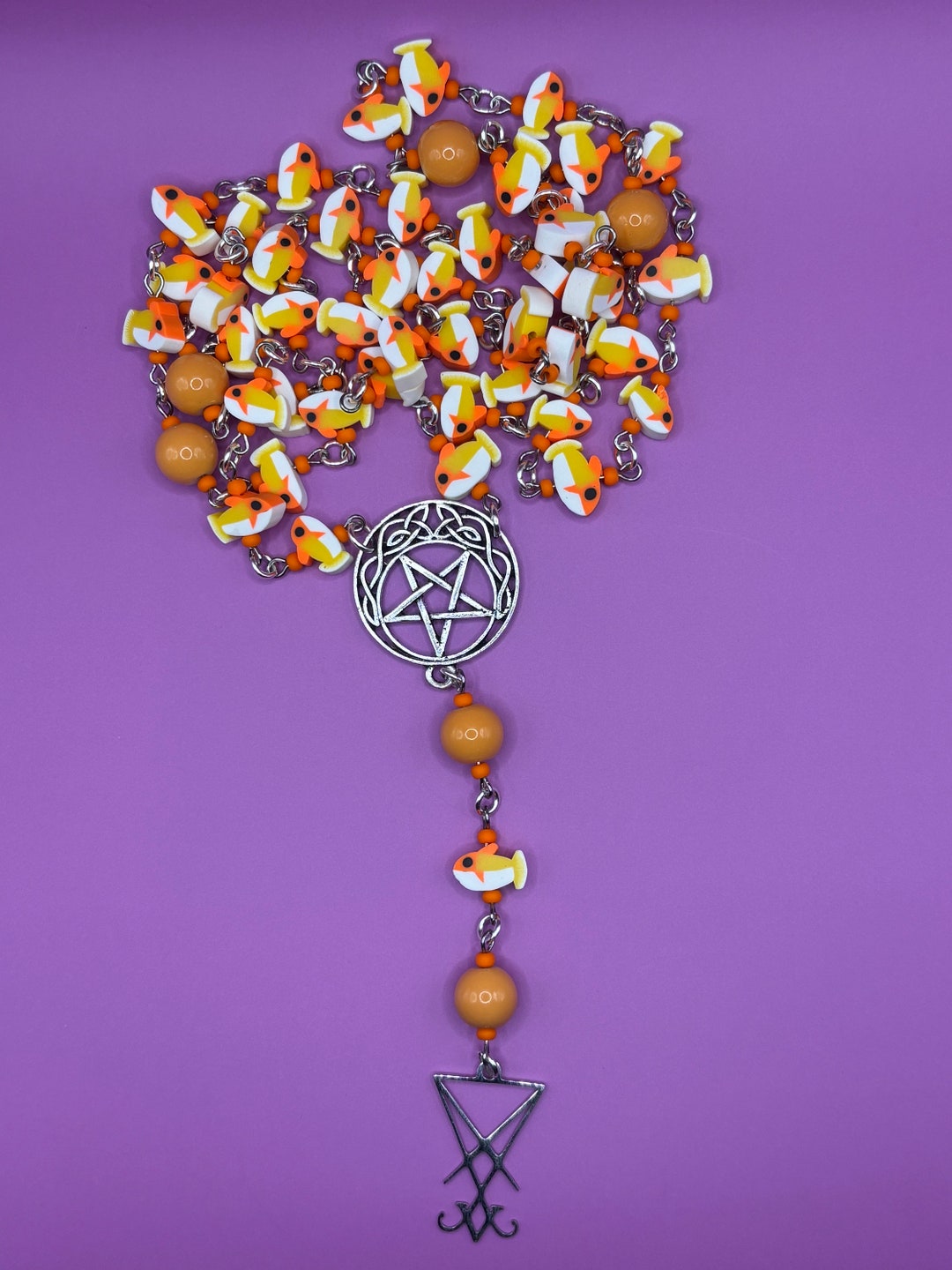 Satan’s Sigil Fish Rosary - Etsy