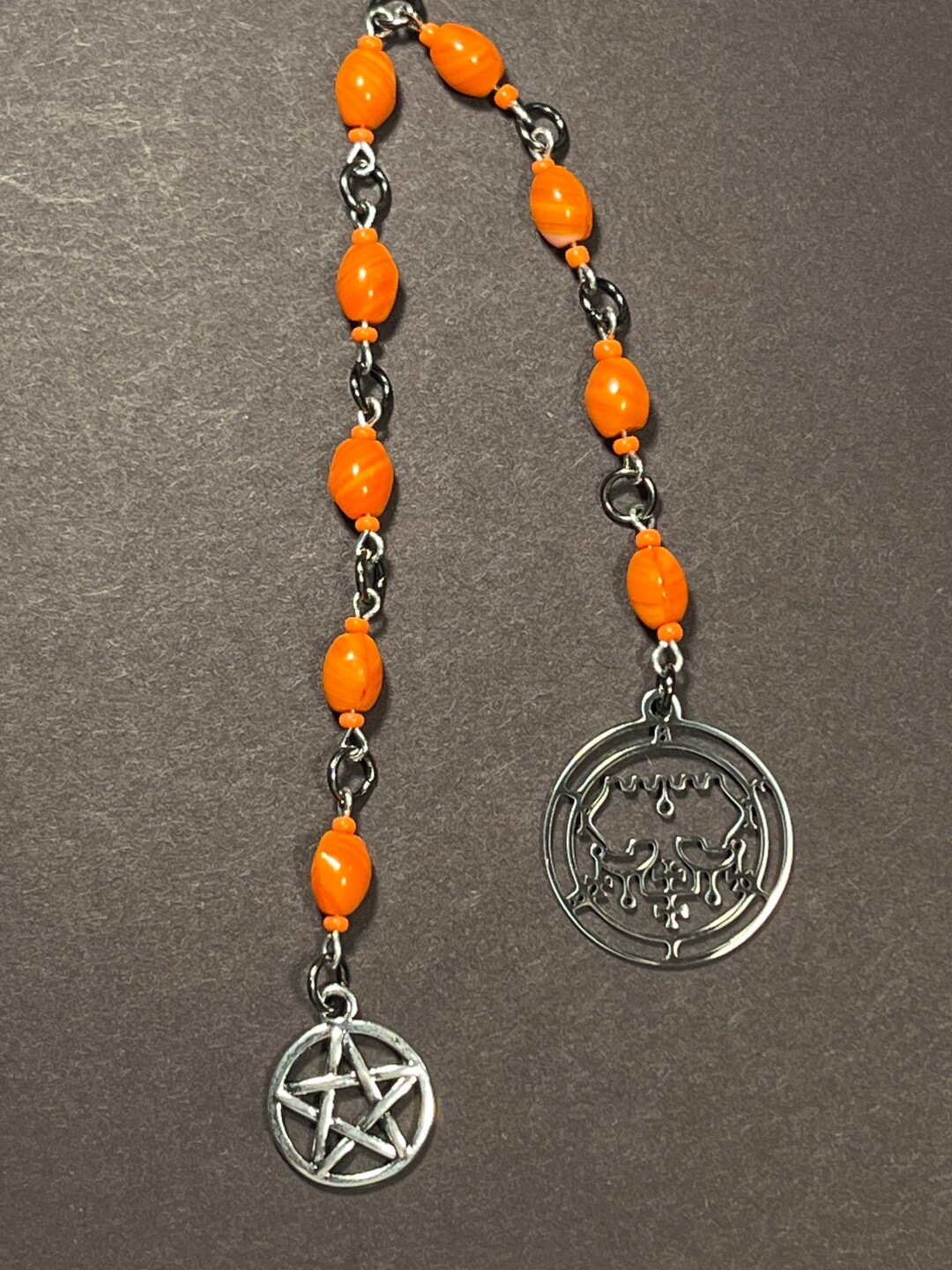Orange Belial’s Sigil Pocket Rosary - Etsy