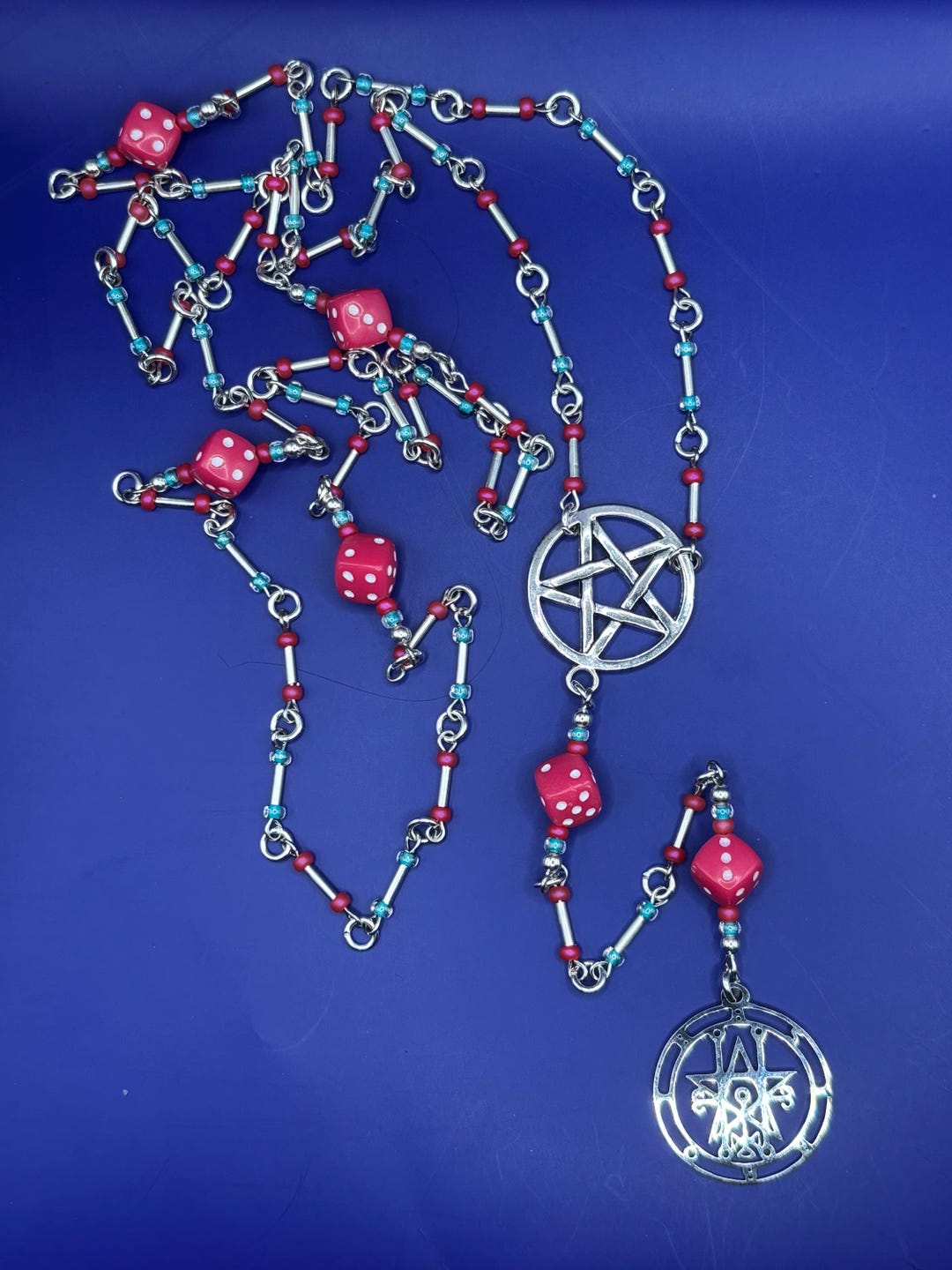 Astaroth’s Sigil Red Dice Rosary - Etsy