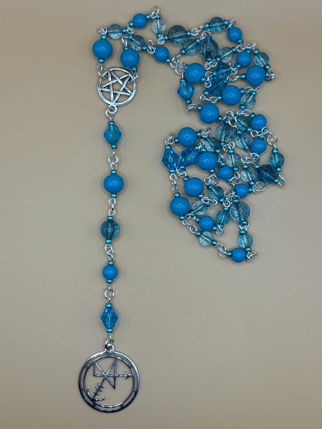 Abaddon’s Sigil Lt.blue Rosary - Etsy