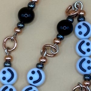 Smiley Face Crow Skull Dangle Bracelet - Etsy