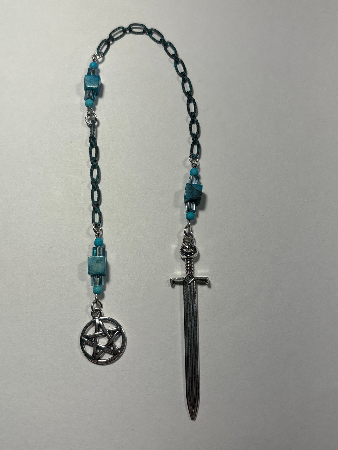 Pentagram & Cat Sword Pendulum - Etsy