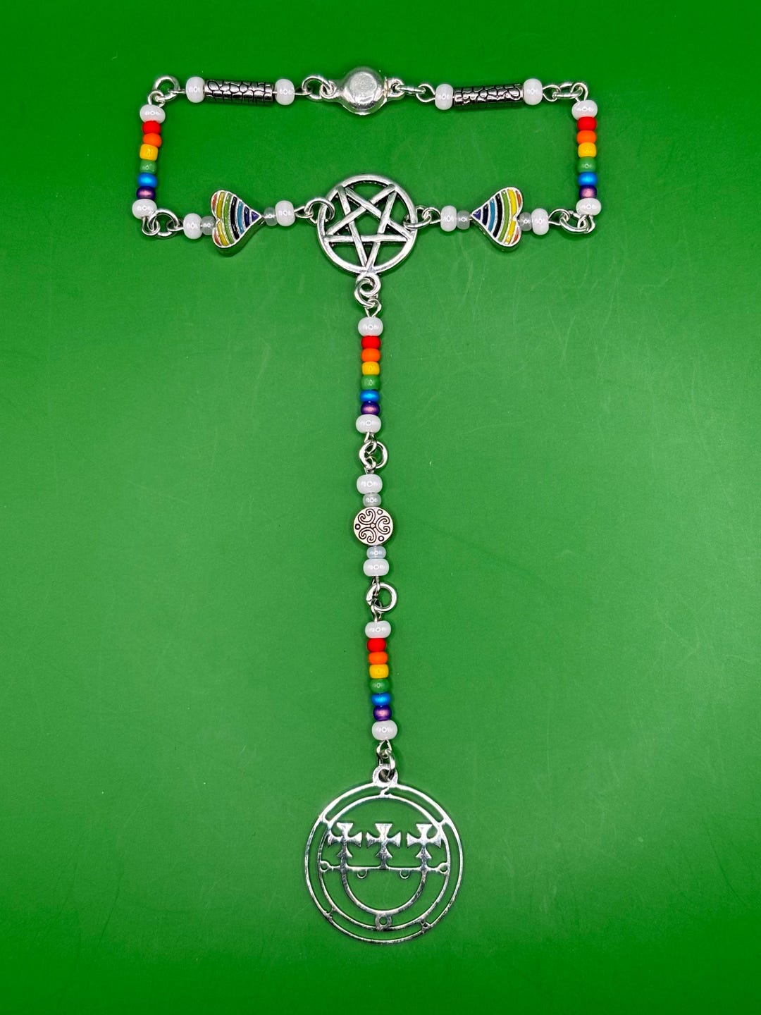 SITRI’S Sigil Rainbow Hearts Car Rosary - Etsy
