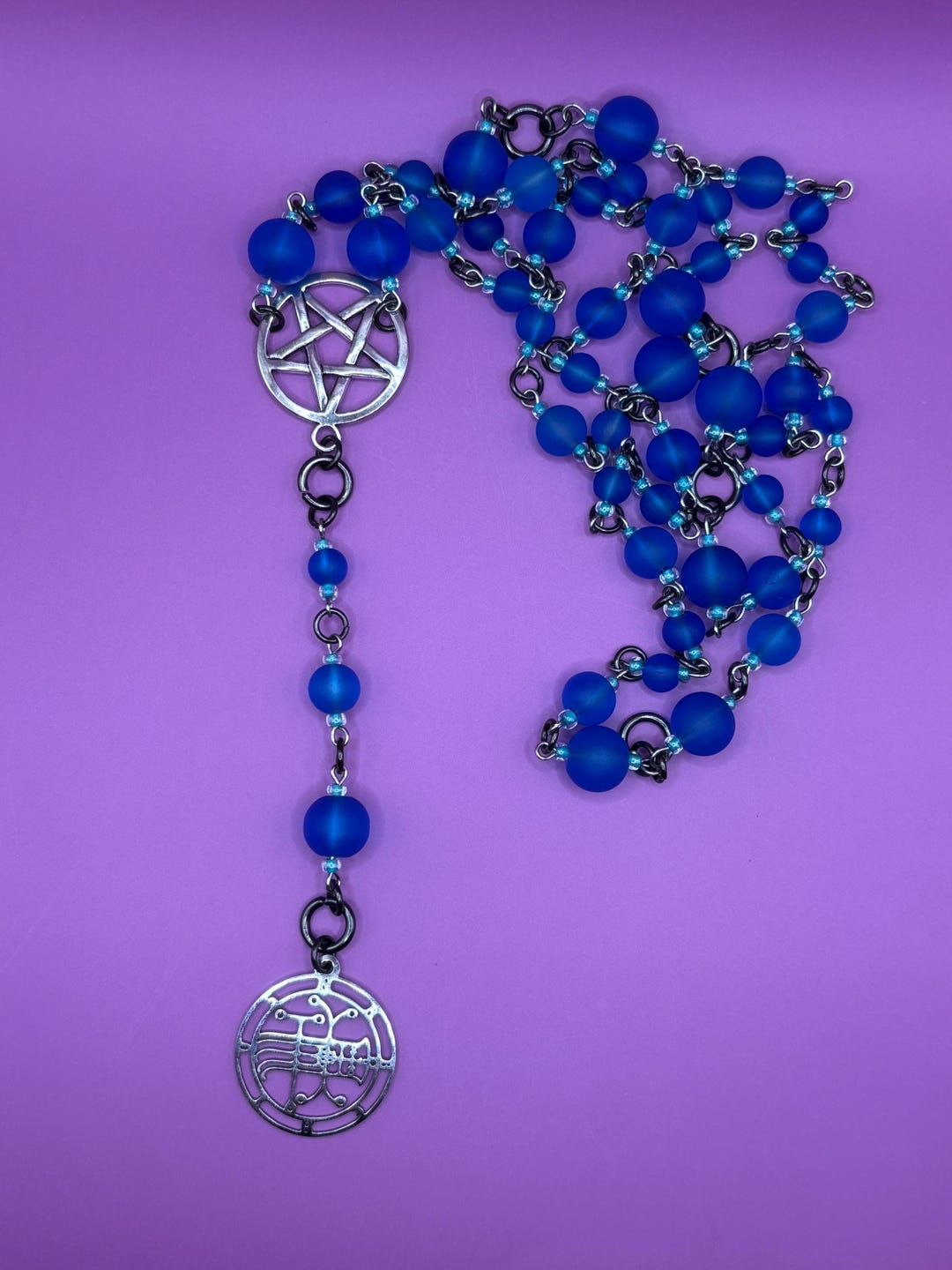 Naberiuss Sigil Blue Frost Rosary - Etsy