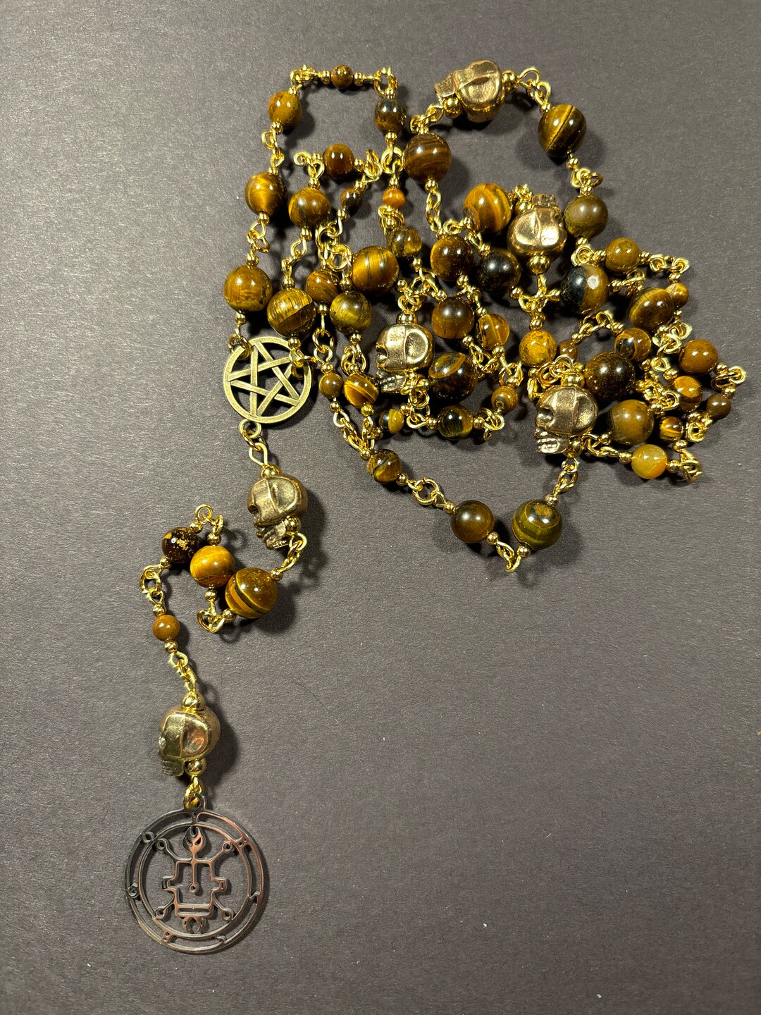 Vassagos Sigil Tiger Eyes Rosary - Etsy