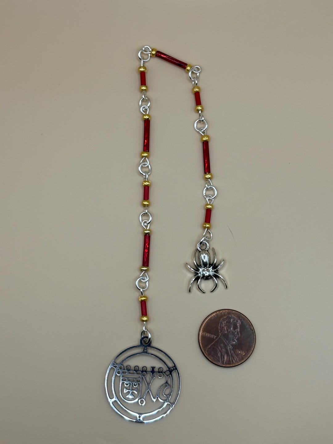 Bathin’s Sigil Blue/red Spider Pocket Rosary - Etsy