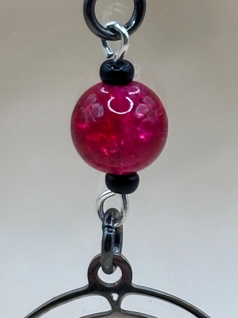 Volac’s Sigil Red/black Crackle Glass Car Rosary - Etsy