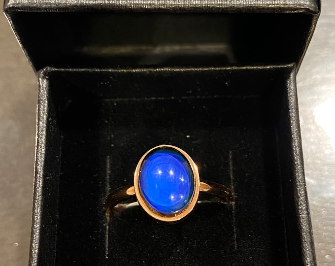 Mood Ring , Sterling Silver Mood Ring, Color Changing Rings, Fleur De ...