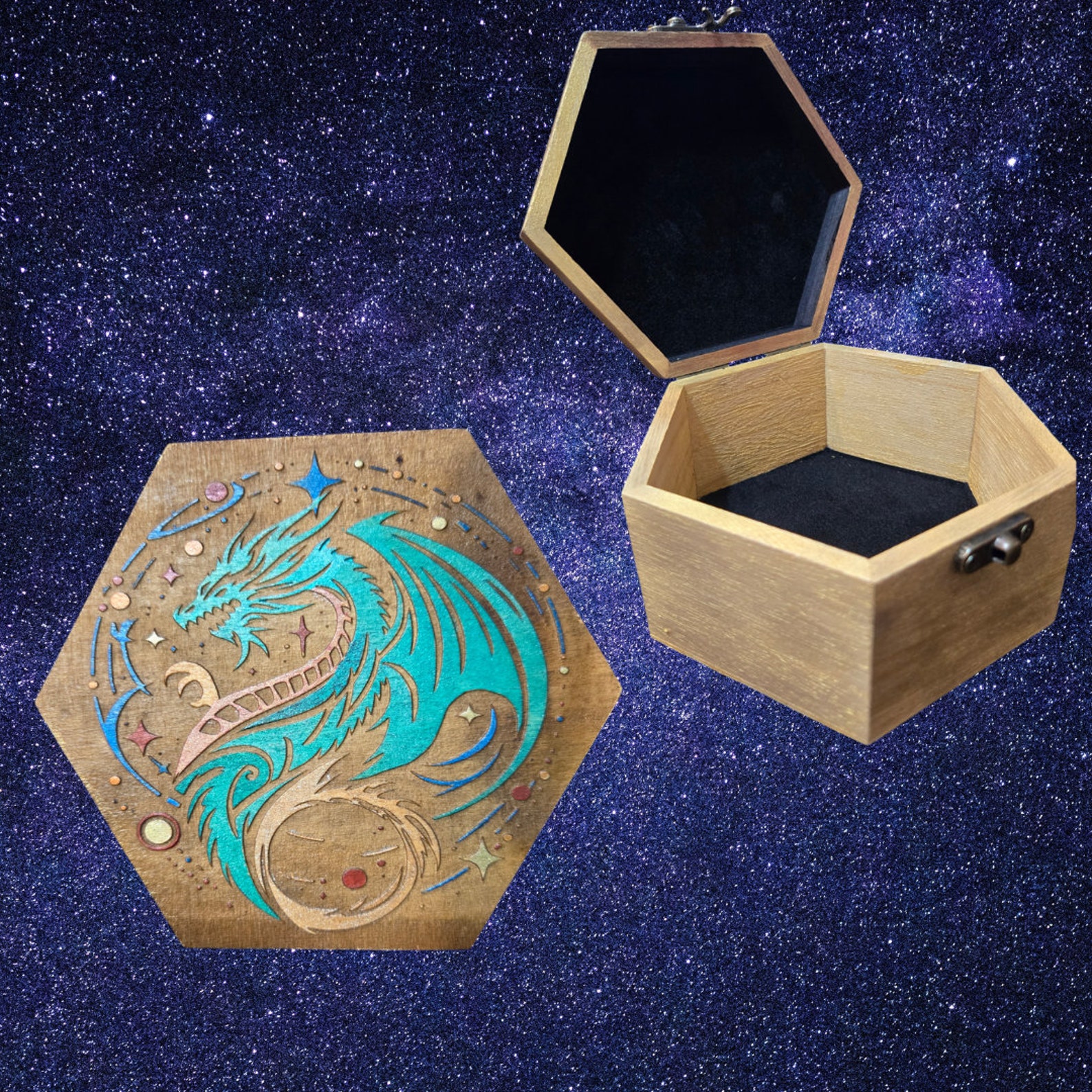Dragon, Laser Engraved, Handpainted Wooden Dragon Box! Only One ...