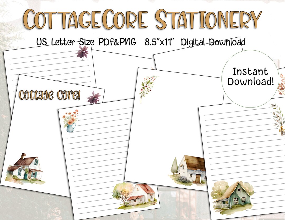 Printable Cottagecore Stationery | Wildflowers Letter Paper Floral ...
