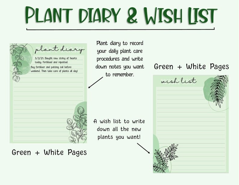 Plant Care Guides Plant Diary Plant Wish List Labels House Plant Indoor ...