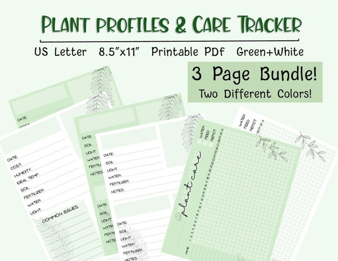Plant Care Guides | Plant Profiles Plant Tracker House Plant Printable ...
