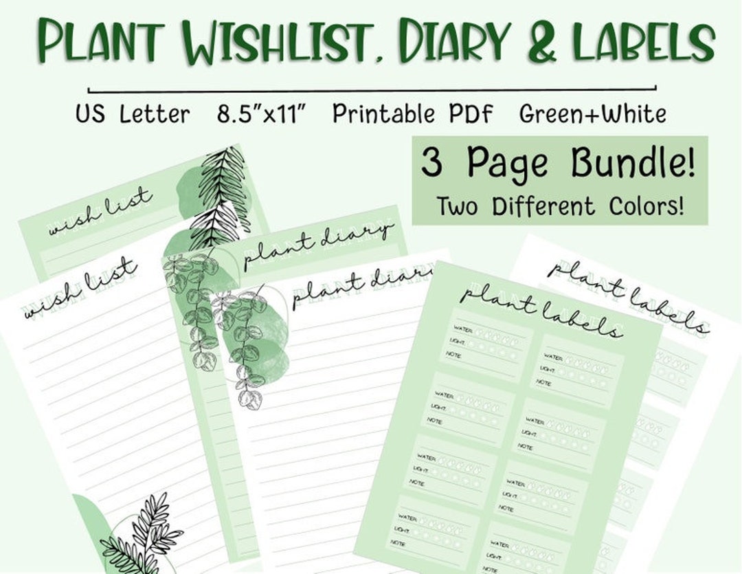 Plant Care Guides Plant Diary Plant Wish List Labels House Plant Indoor ...
