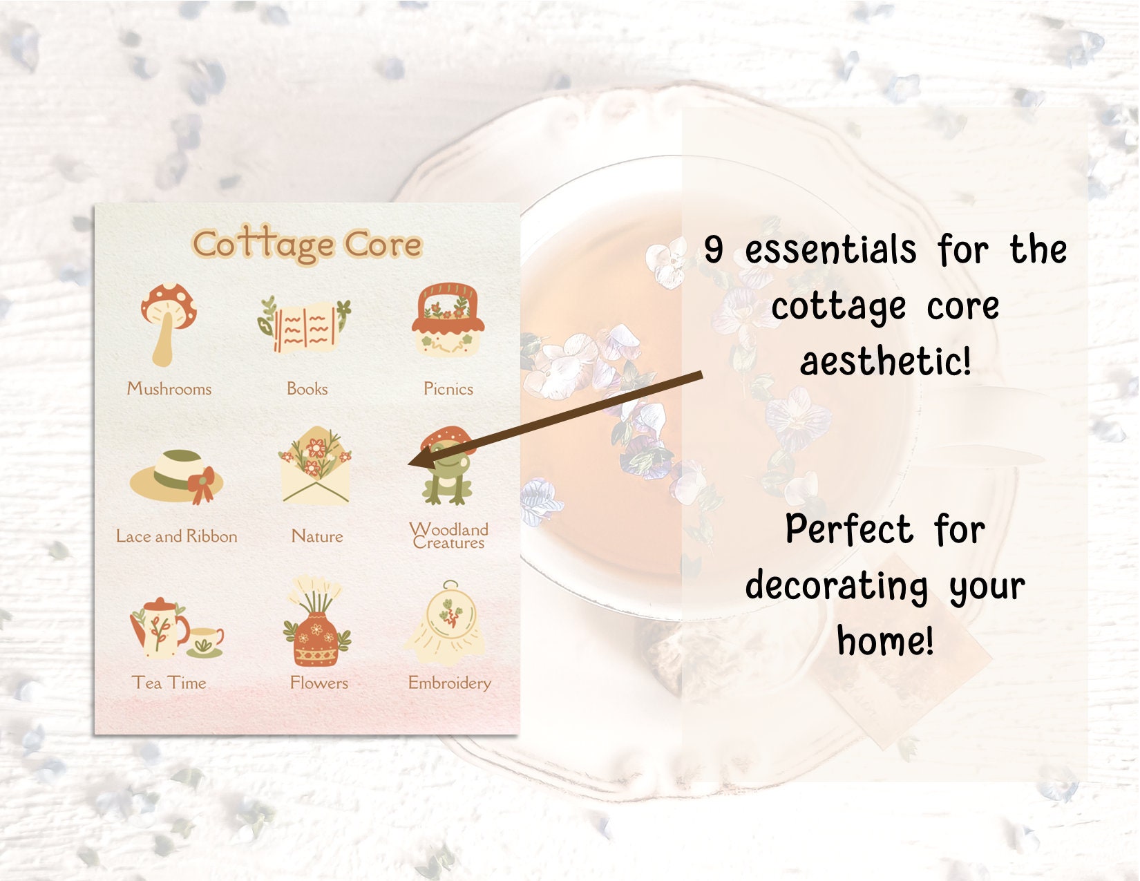 Printable Cottagecore Wall Art Cottage Core Print Floral - Etsy