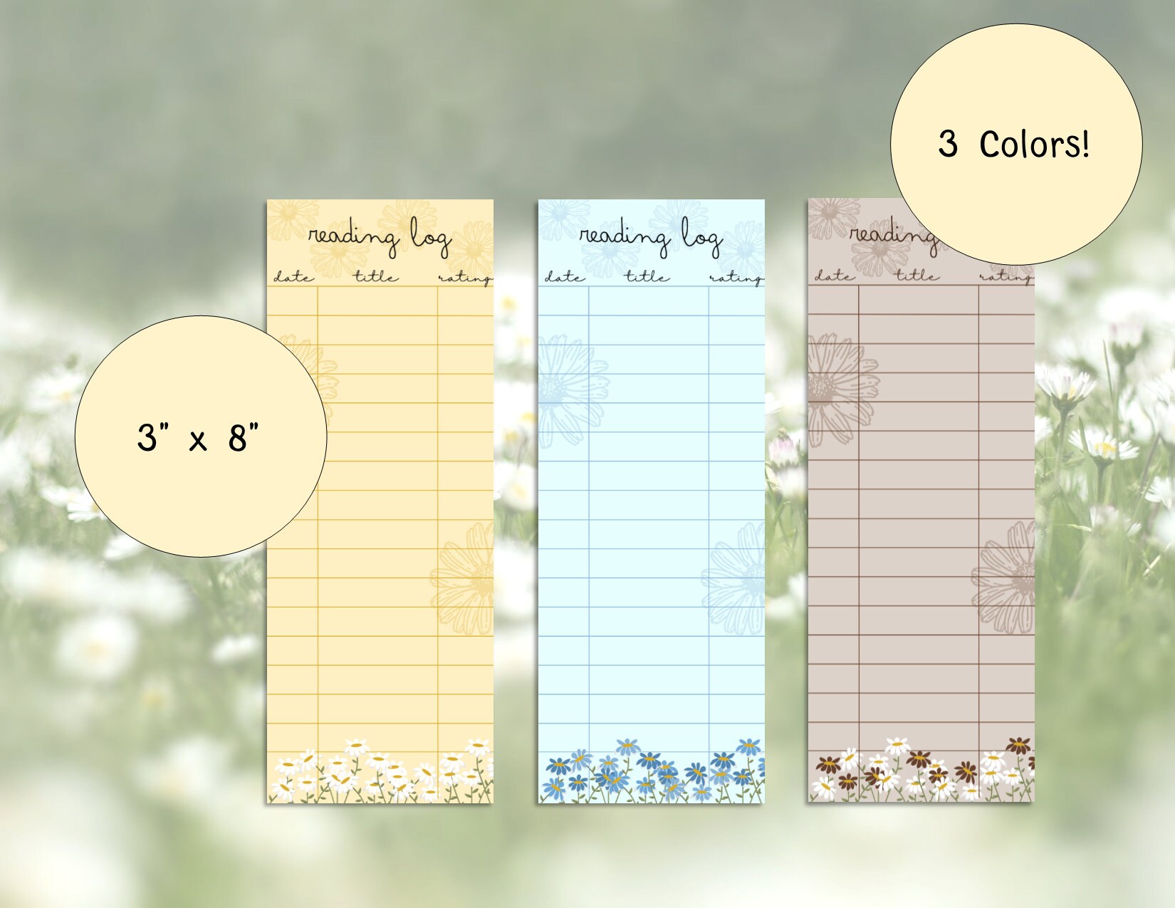 Reading Log Bookmark | Library Card Reading Tracker Book Club Bookmark ...