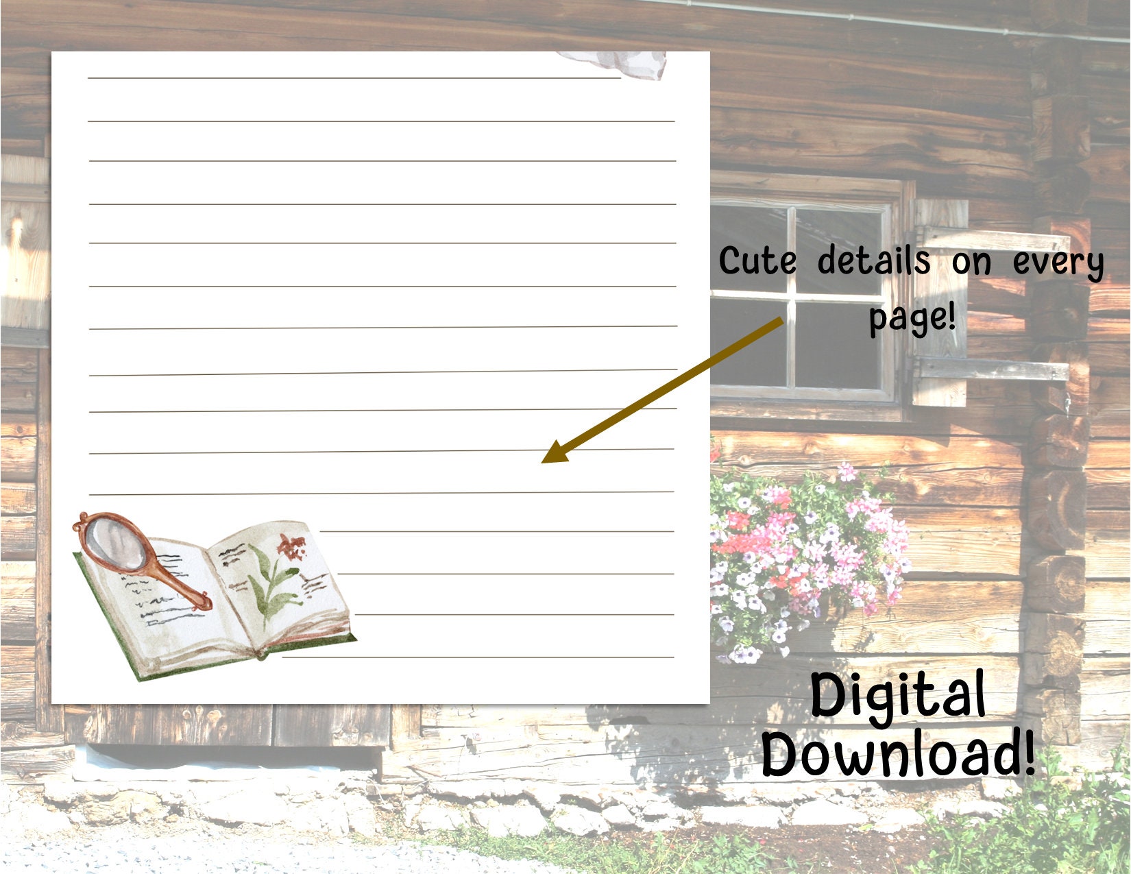 Cottage Core Girl Stationery Bundle Cottagecore Letter Writing Floral ...