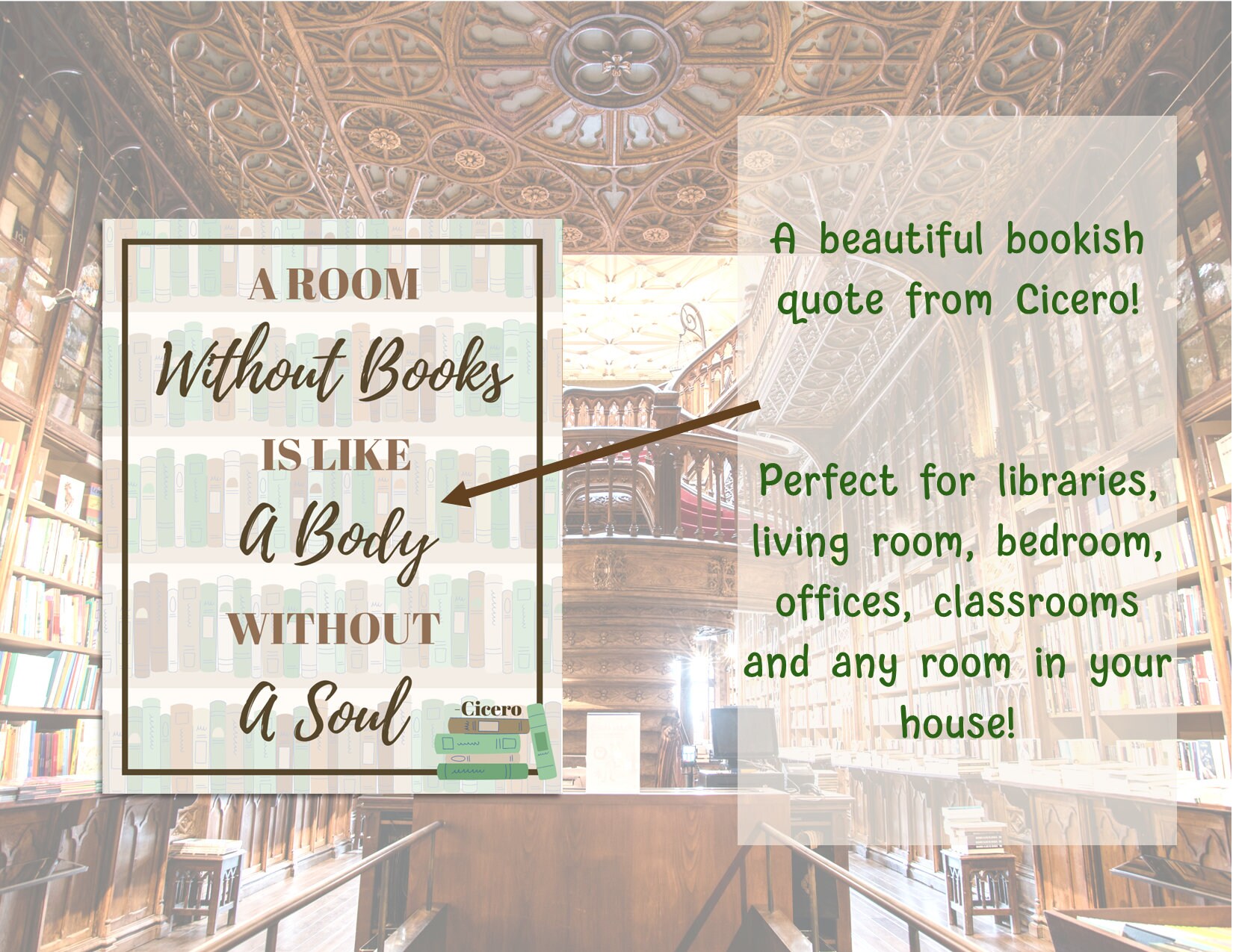 Bookworm Reading Poster Printable Wall Art Book Lover Minimalist Wall ...