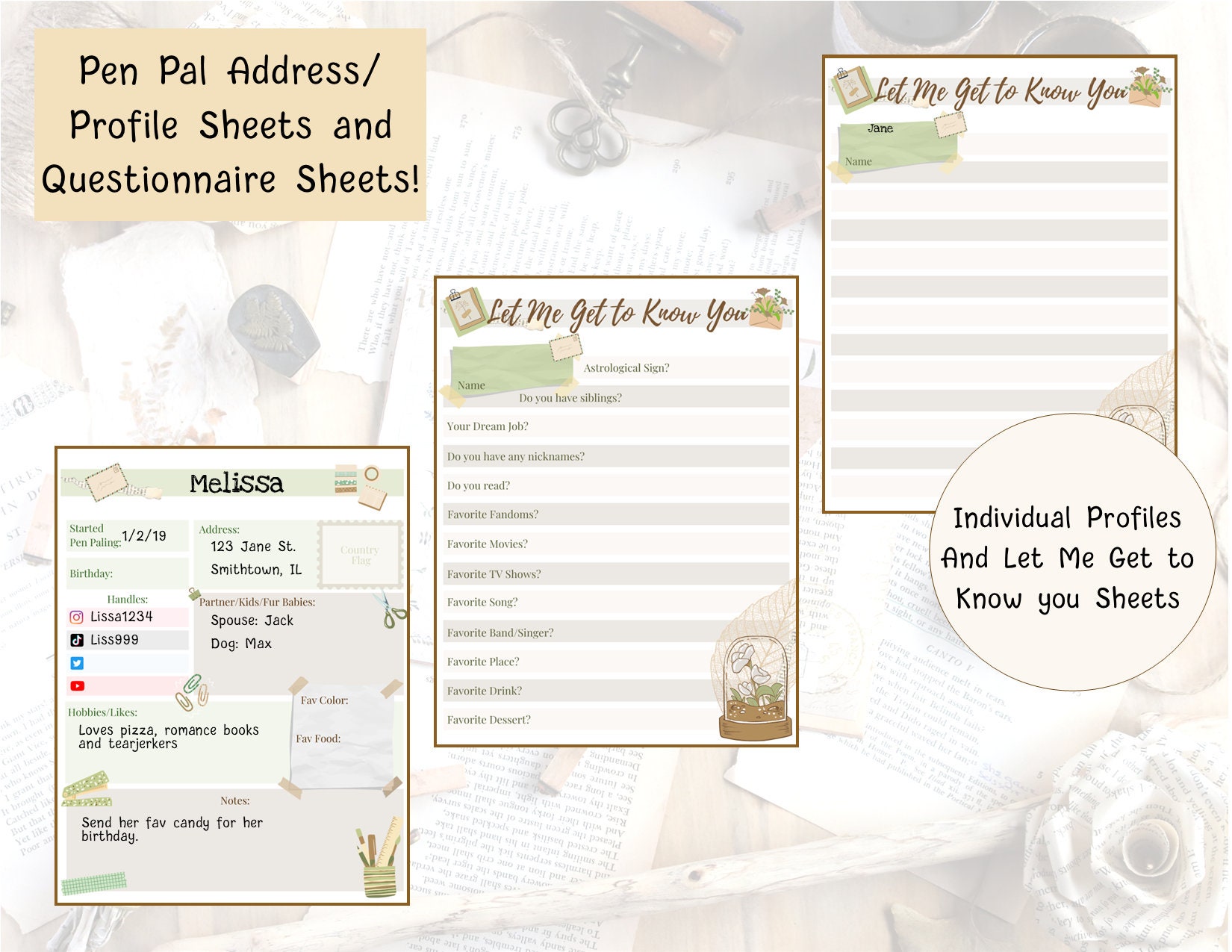 Pen Pal Printable Bundle Stationery Kit Bundle First Pen Pal Starter ...