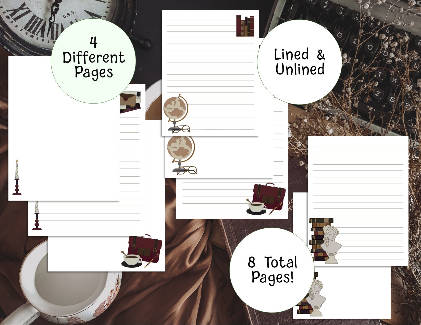 Dark Academia Stationery Paper | Dark Cottagecore Letter Writing Paper ...