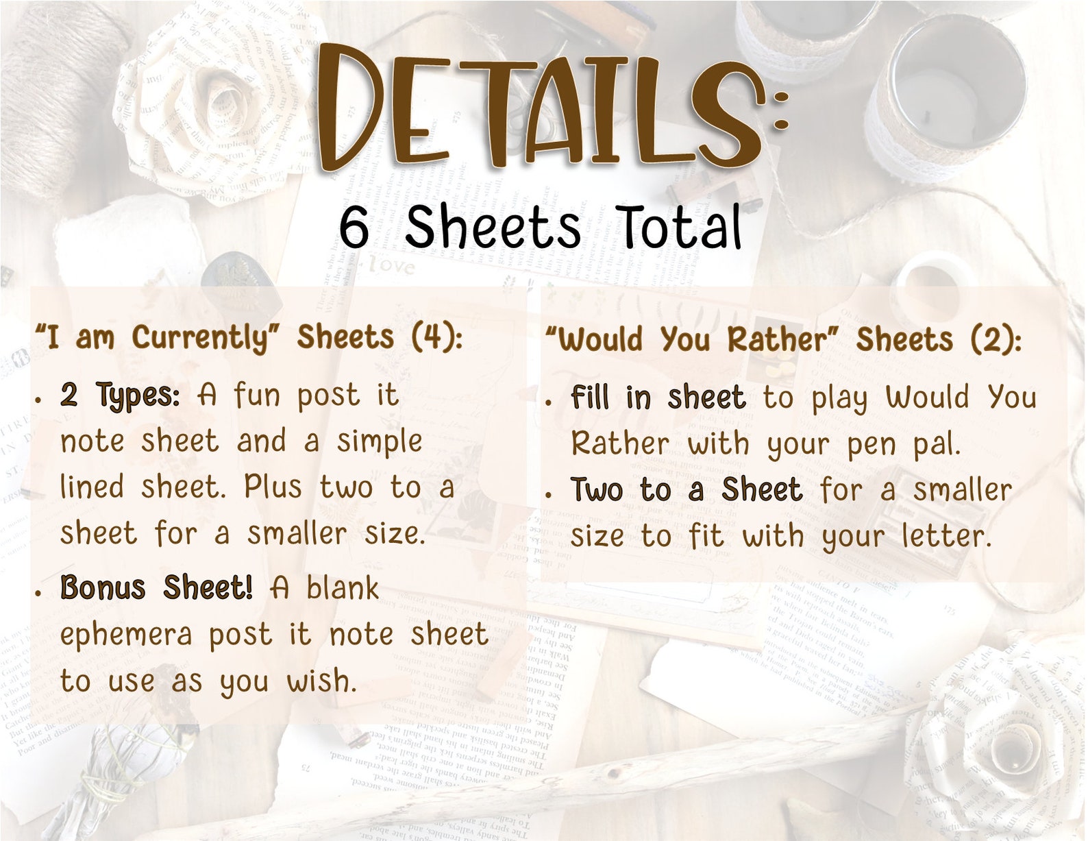 Pen Pal Printable Bundle | I Am Currently Would You Rather Pen Pal ...