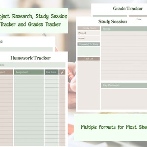 Printable Student Study Planner Sheets Bundle | Daily Weekly Monthly ...