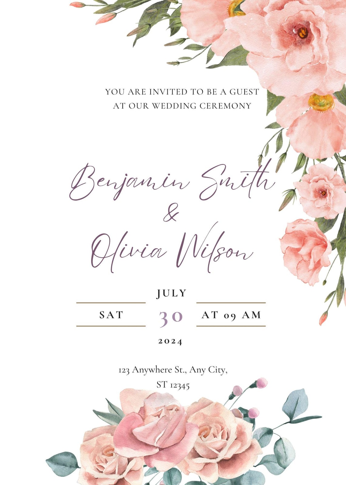 Editable Wedding Invitations - Etsy