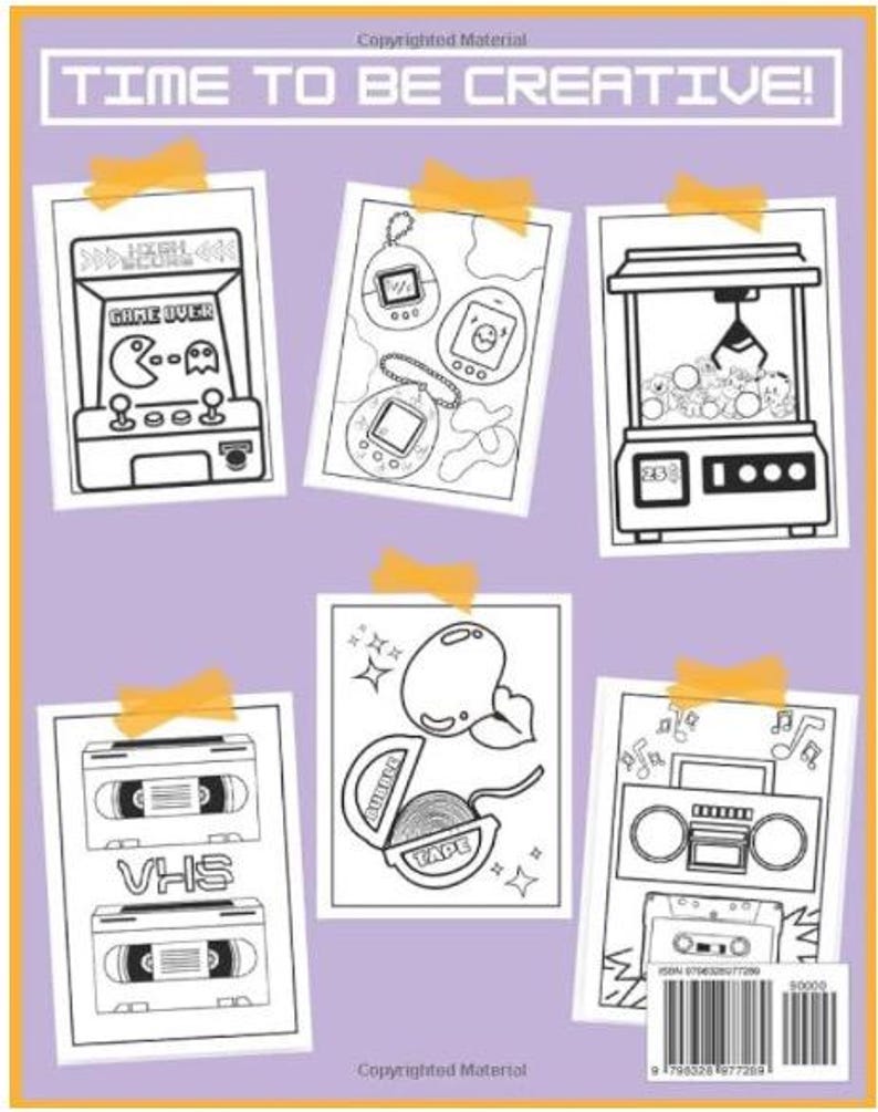 90s 2000s Nostalgic Throwback Coloring Book: Adult and Childs Coloring ...