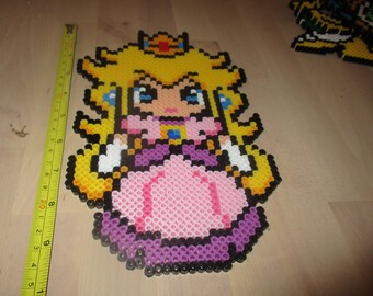 Mario Luigi or Princess Peach Perler Bead - Etsy