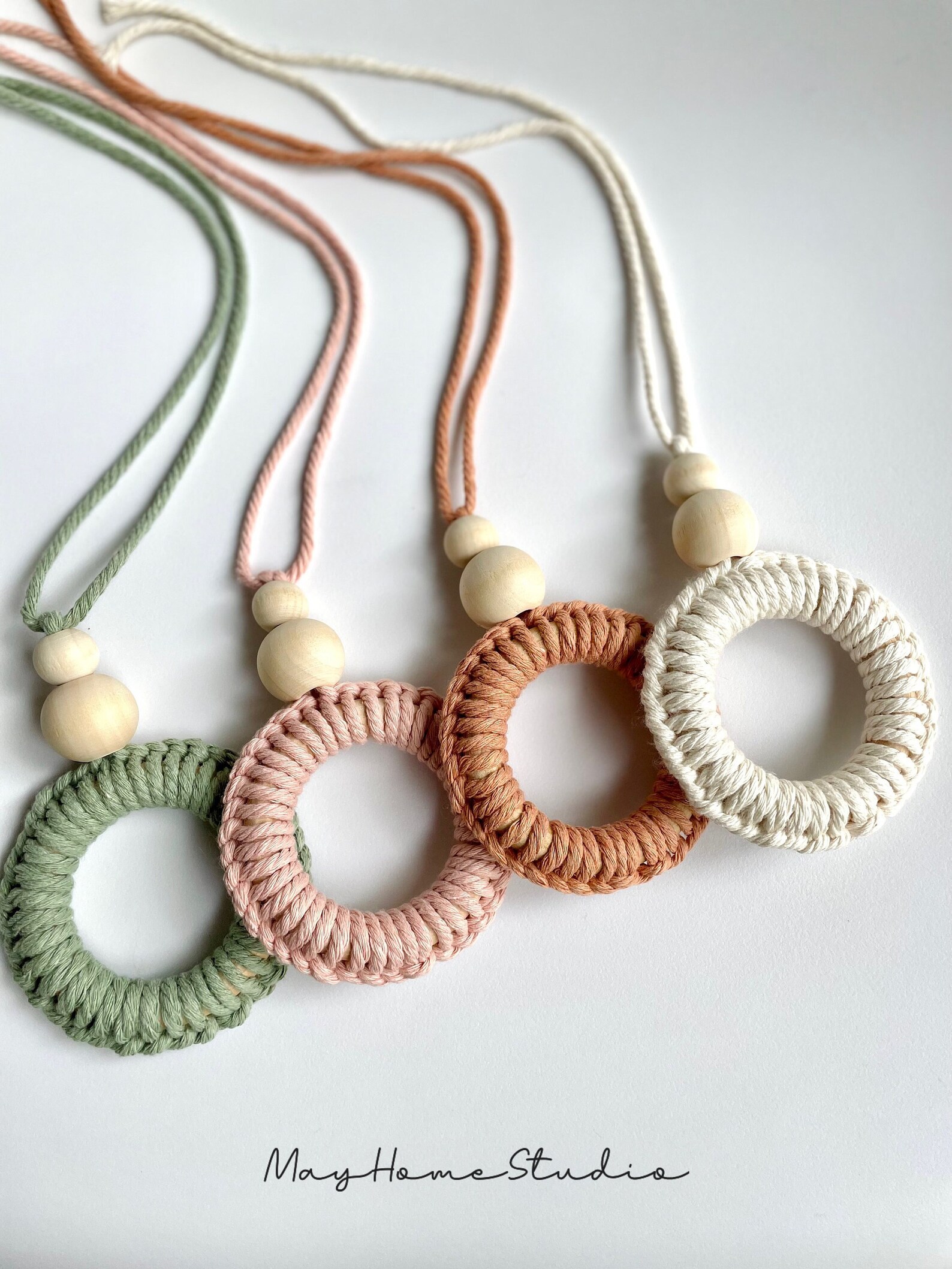 Macrame Car Charm Car Charm Mini Macrame Wreath Ornament - Etsy