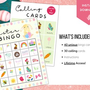 Easter Bingo | Printable Easter Game | Kids Easter Bingo | Bunny Bingo ...