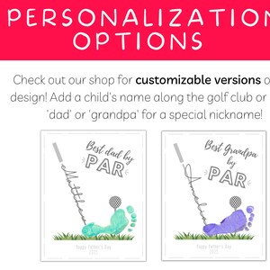 Printable Father's Day Golf Footprint Craft | Father's Day Golf Gift ...