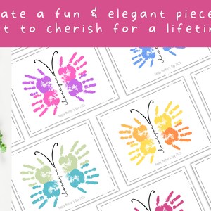 Printable Mother's Day Handprint Craft Butterfly Art Hand Print Art ...