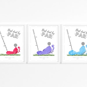 Printable Father's Day Golf Footprint Craft Father's - Etsy