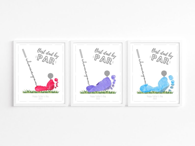 Printable Father's Day Golf Footprint Craft Father's - Etsy