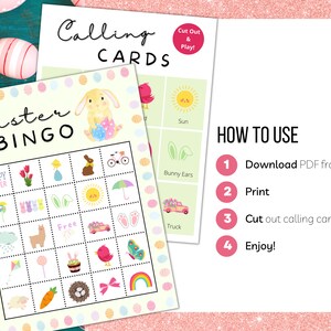 Easter Bingo | Printable Easter Game | Kids Easter Bingo | Bunny Bingo ...