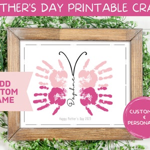Custom Mother's Day Handprint Craft Butterfly Hand Print - Etsy
