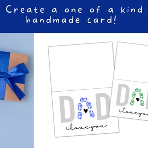 Printable Father's Day Fingerprint Card | Father's Day Card | Finger ...