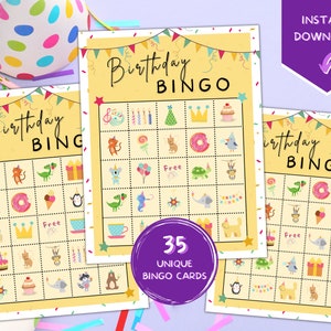 Birthday Bingo | Birthday Party Bingo | Birthday Party Activities and ...