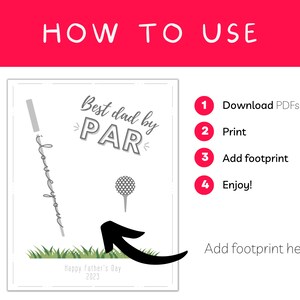 Printable Father's Day Golf Footprint Craft Father's Day Golf Gift ...