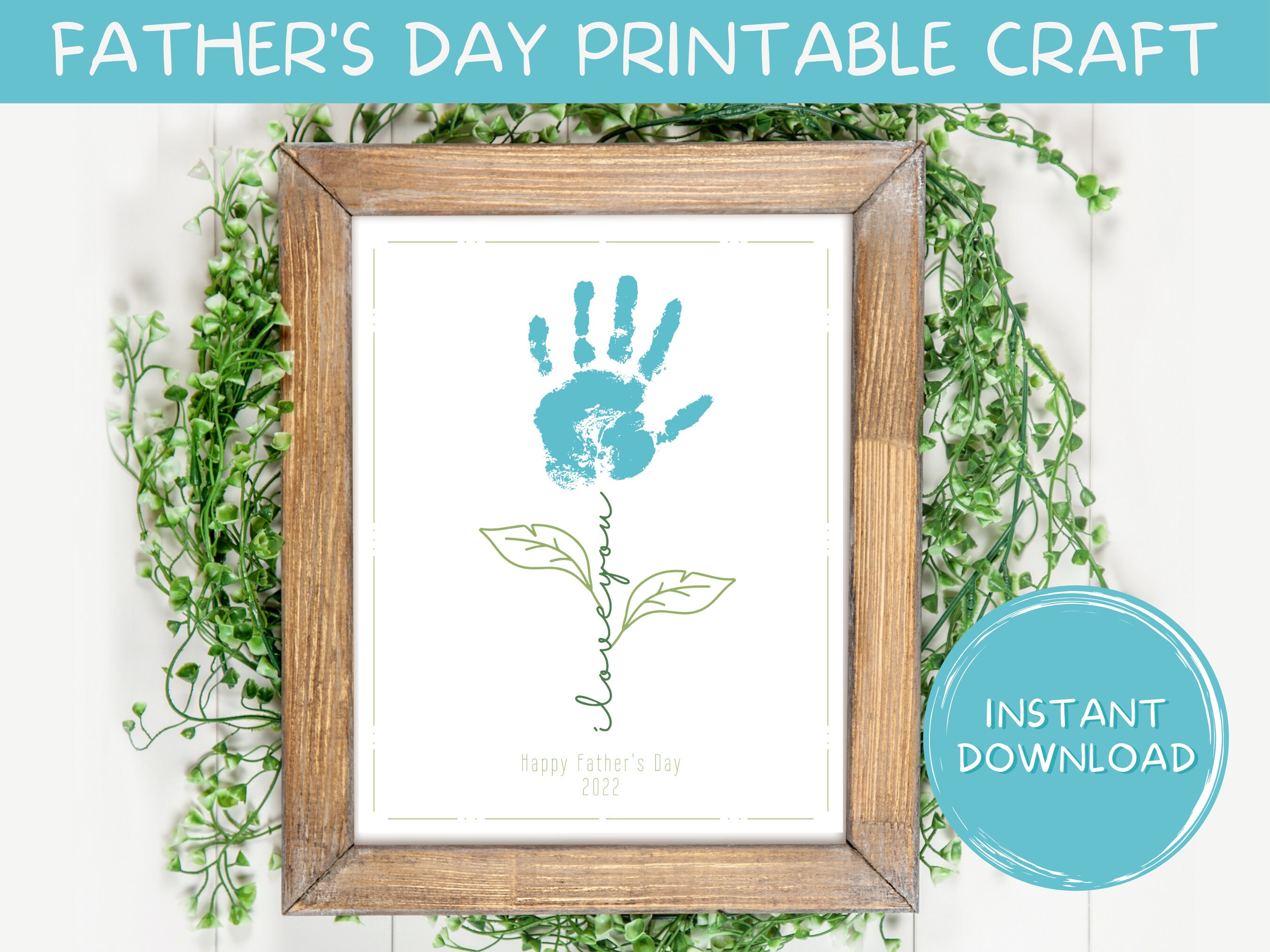 Printable Father's Day Handprint Craft Hand Print Art - Etsy