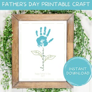 Printable Father's Day Handprint Craft Hand Print Art Father's Day ...
