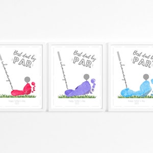 Printable Father's Day Golf Footprint Craft Father's Day Golf Gift ...