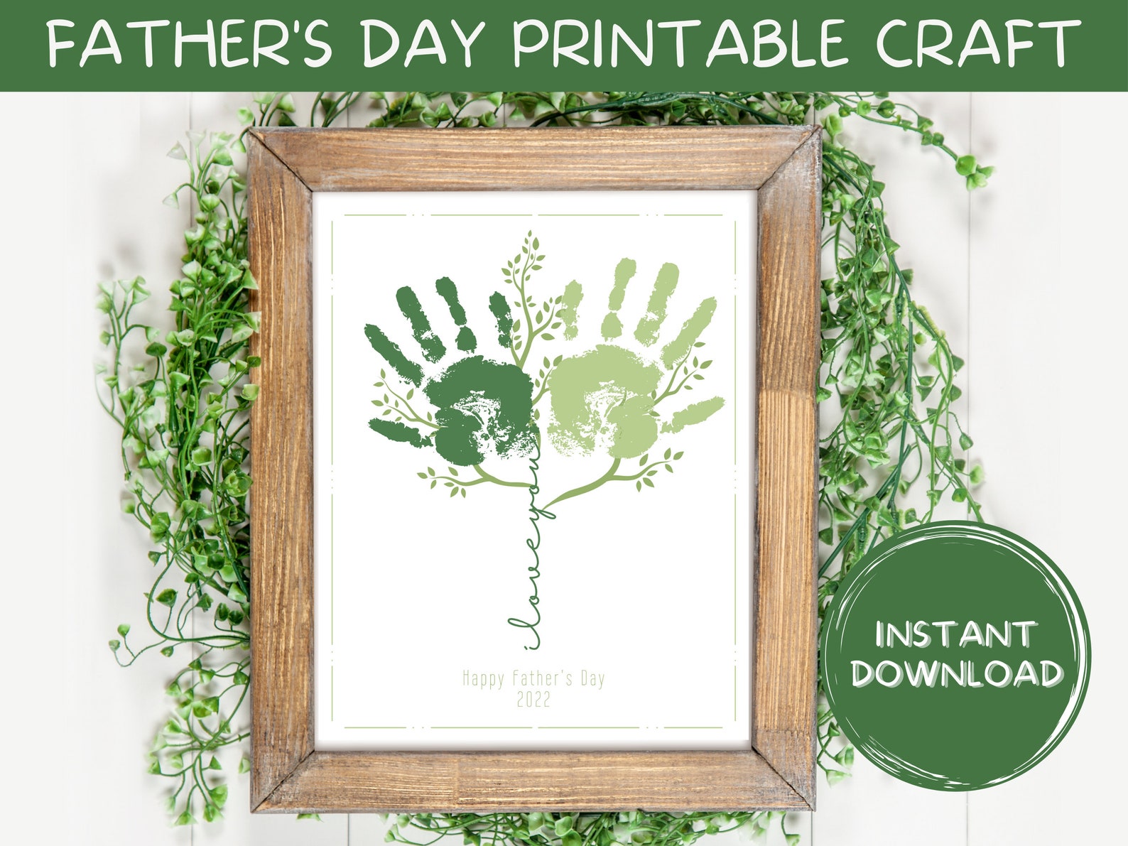 Printable Father's Day Handprint Craft Hand Print Art - Etsy