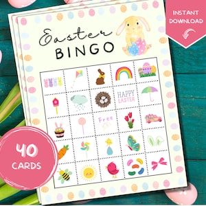 Easter Bingo | Printable Easter Game | Kids Easter Bingo | Bunny Bingo ...